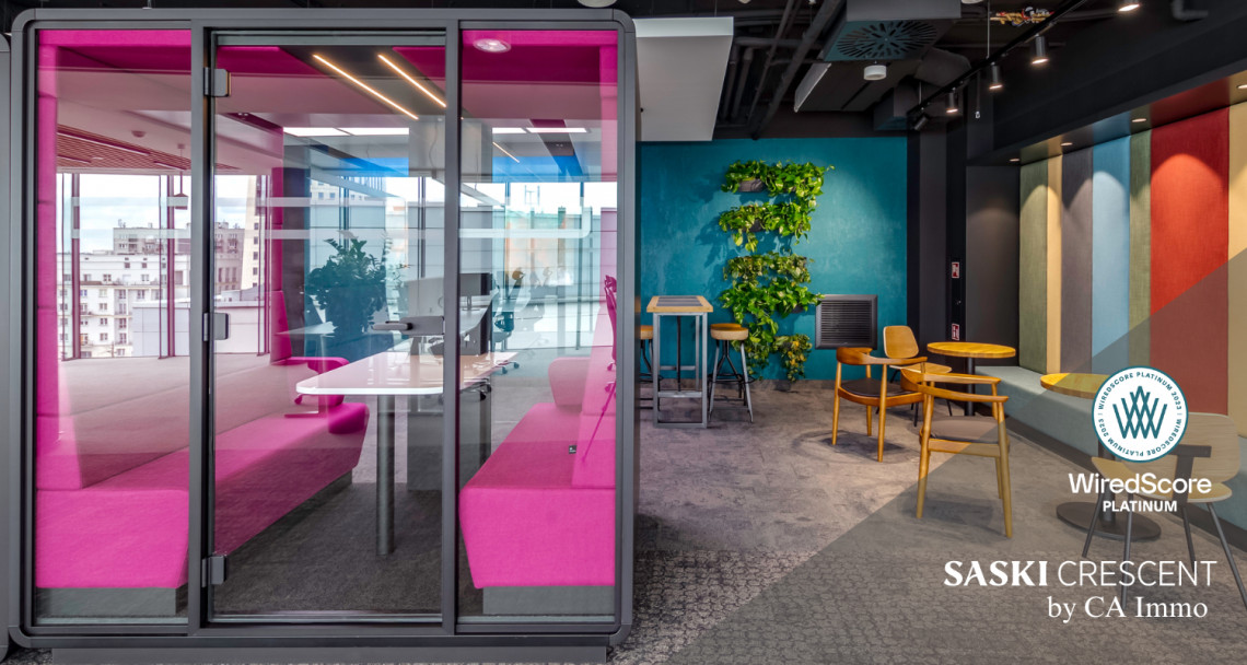 Trwa modernizacja biurowca Saski Crescent. Obiekt uzyskał już certyfikat WiredScore