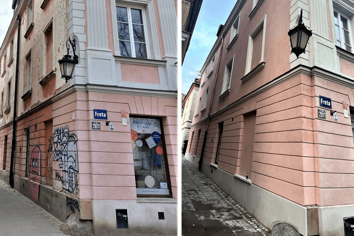 Kamienice przy Freta i Koźlej w Warszawie z nowymi elewacjami