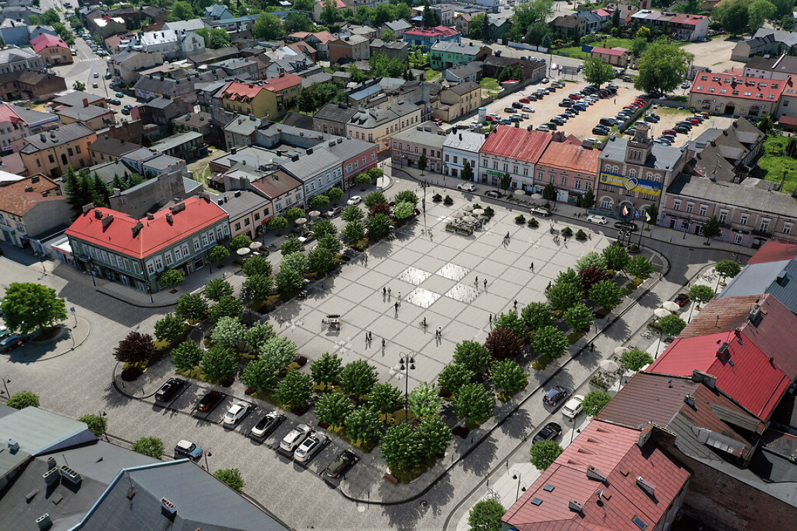 Rynek w Skierniewicach się zazieleni. Ruszyły prace