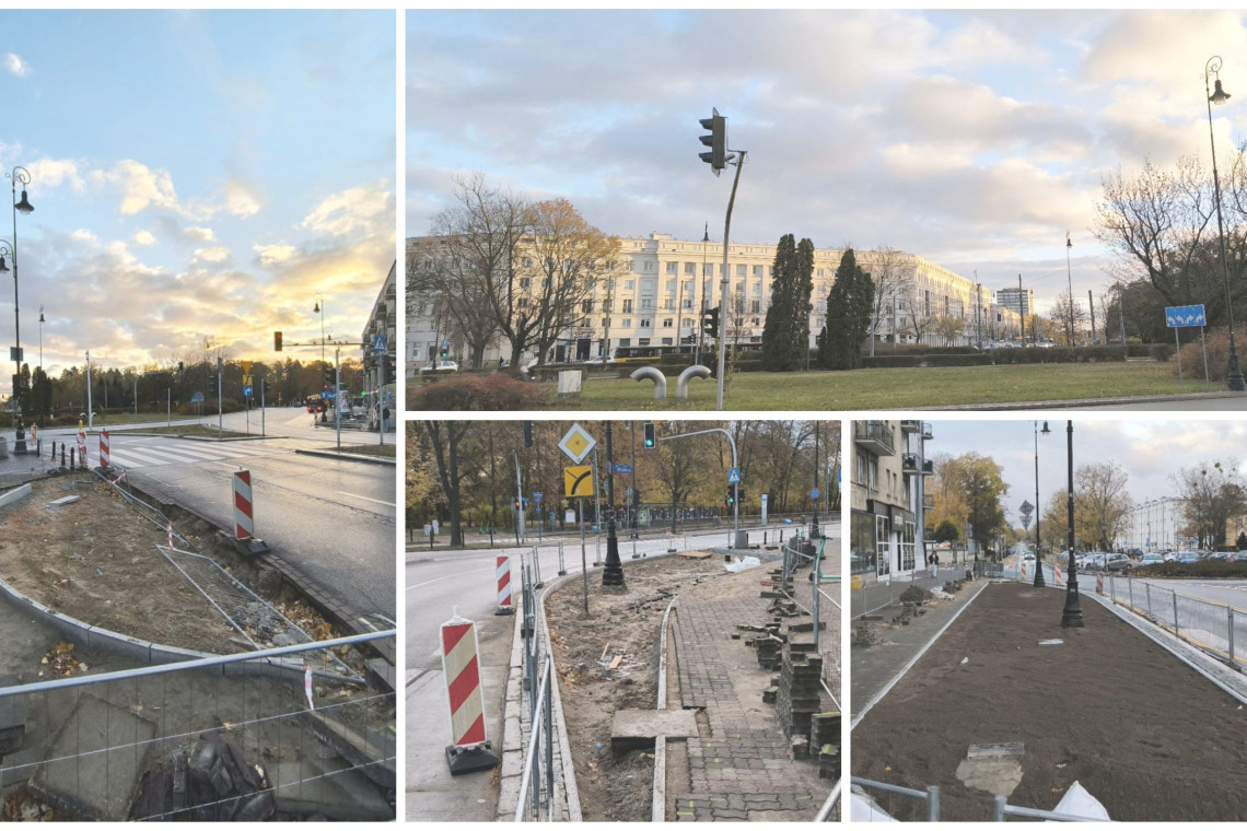 Plac Wilsona w Warszawie żegna się z betonem [ZDJĘCIA]