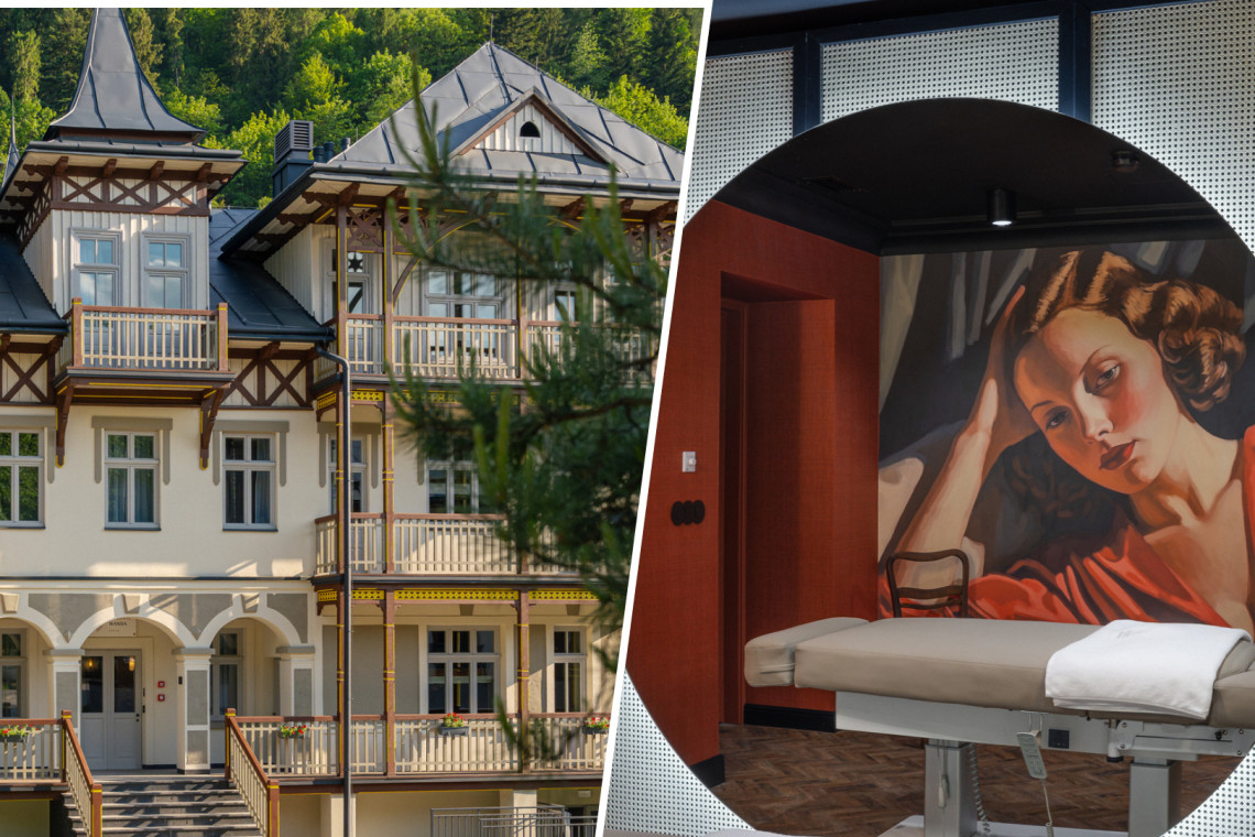 Hotel dla dorosłych w 100-letniej willi. Wzrok przyciąga mozaika z ...